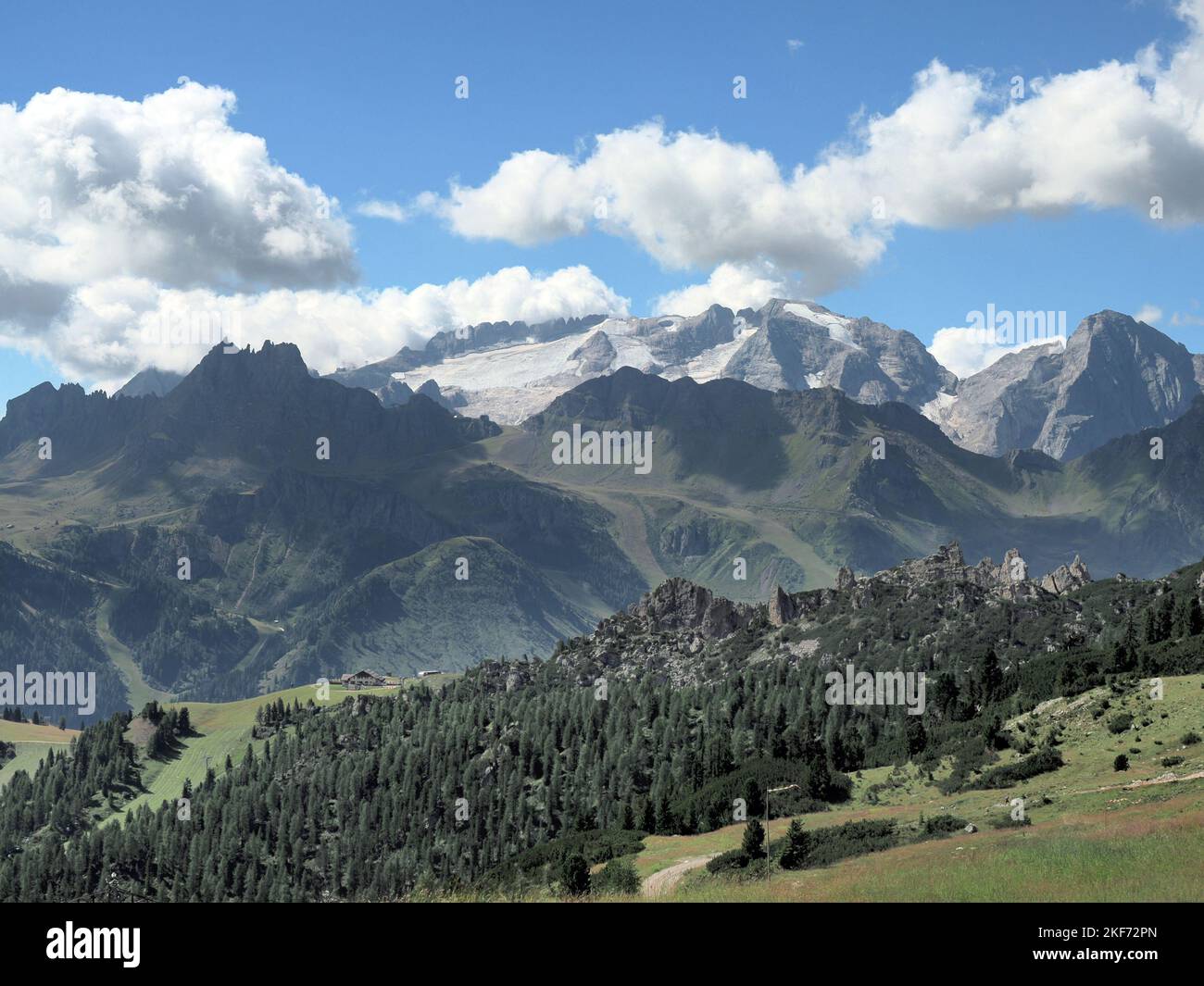 dolomites mountains badia valley view panorama landscape Stock Photo ...