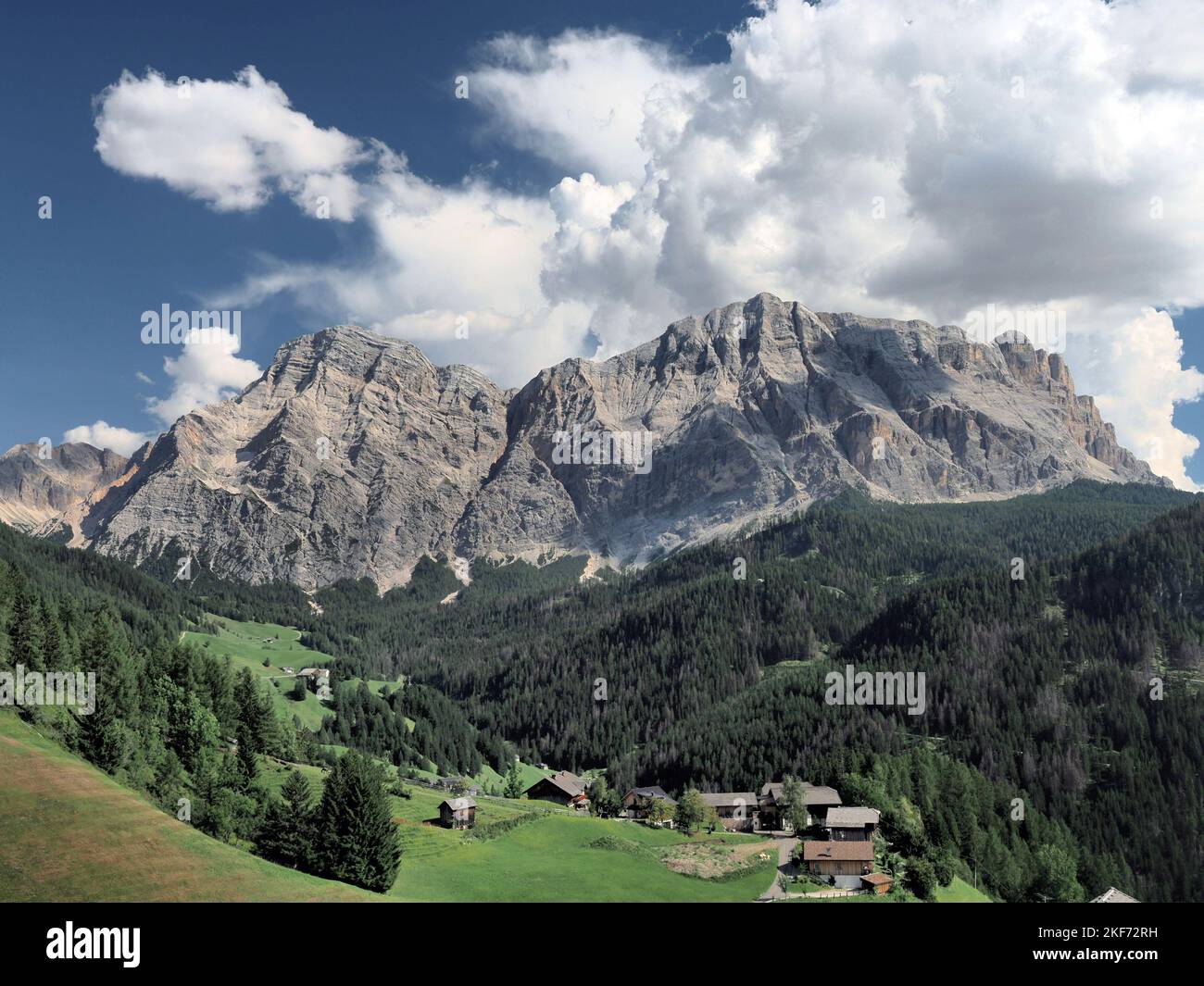 dolomites mountains badia valley view panorama landscape Stock Photo ...