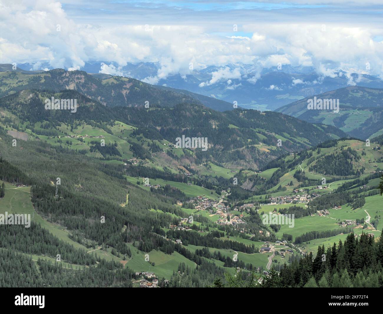 dolomites mountains badia valley view panorama landscape Stock Photo ...