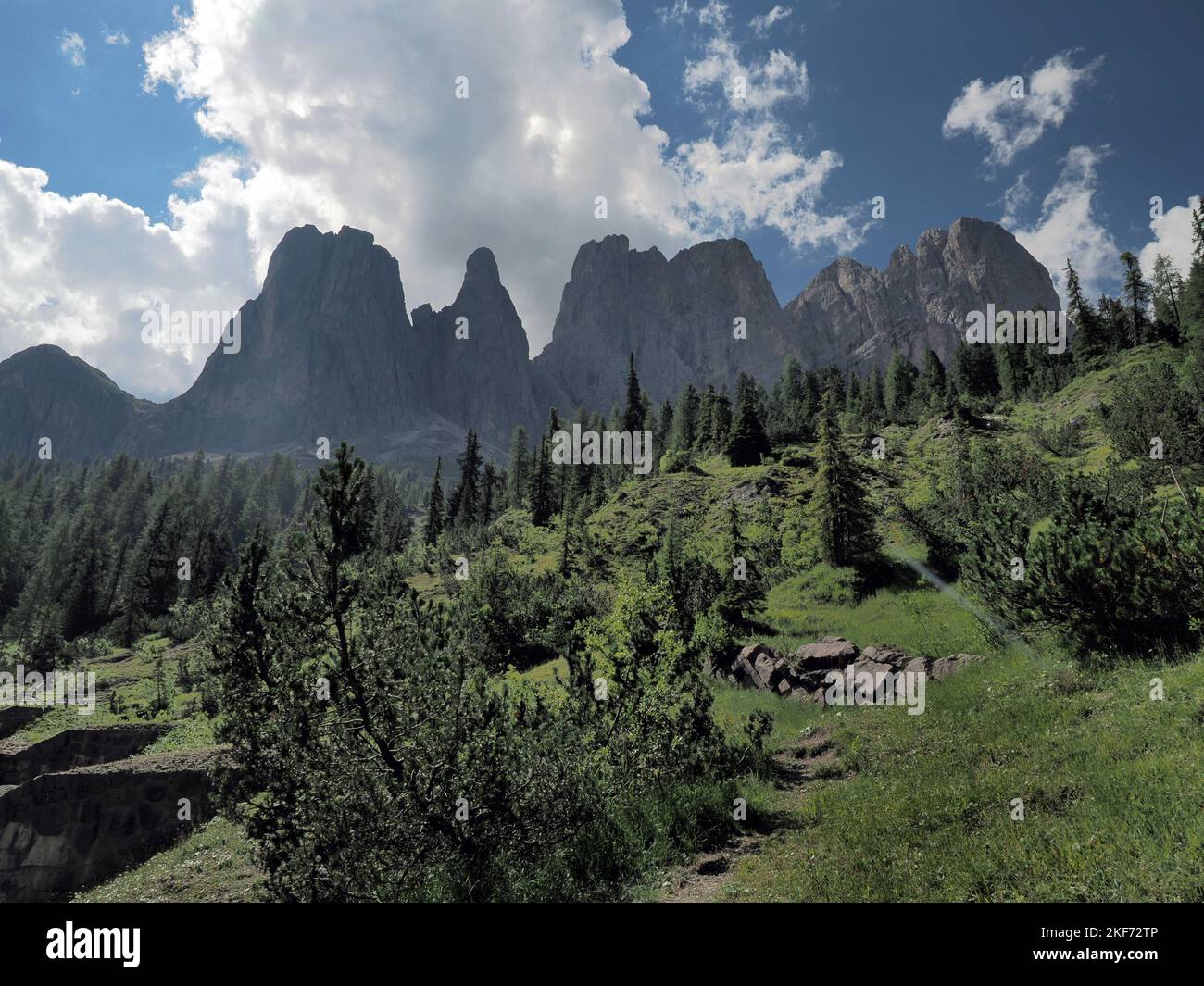 dolomites mountains badia valley view panorama landscape Stock Photo ...