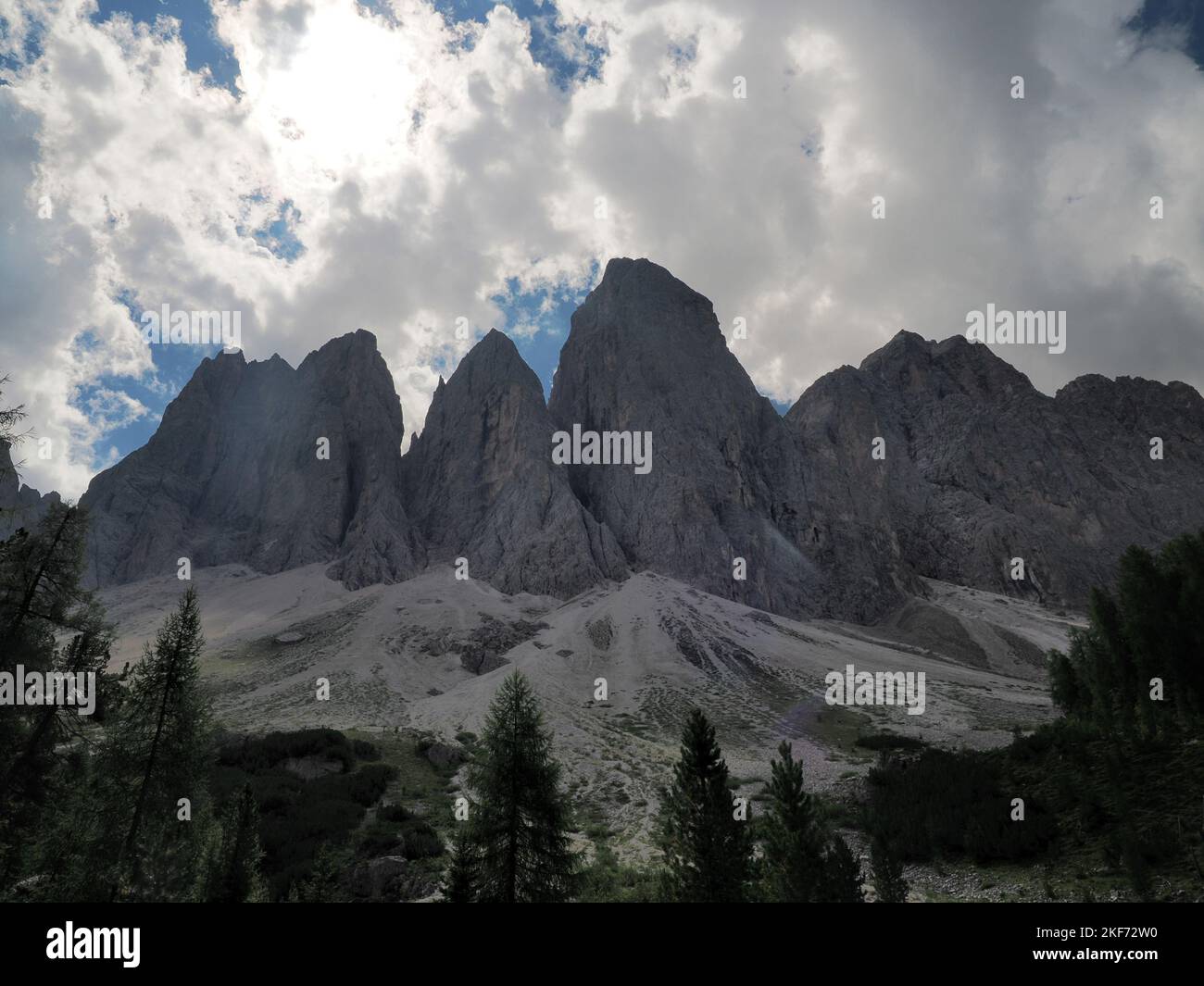 dolomites mountains badia valley view panorama landscape Stock Photo ...