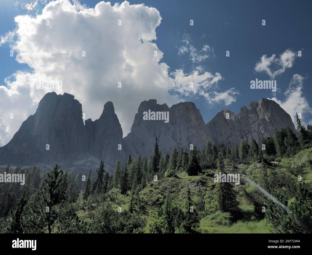 dolomites mountains badia valley view panorama landscape Stock Photo ...
