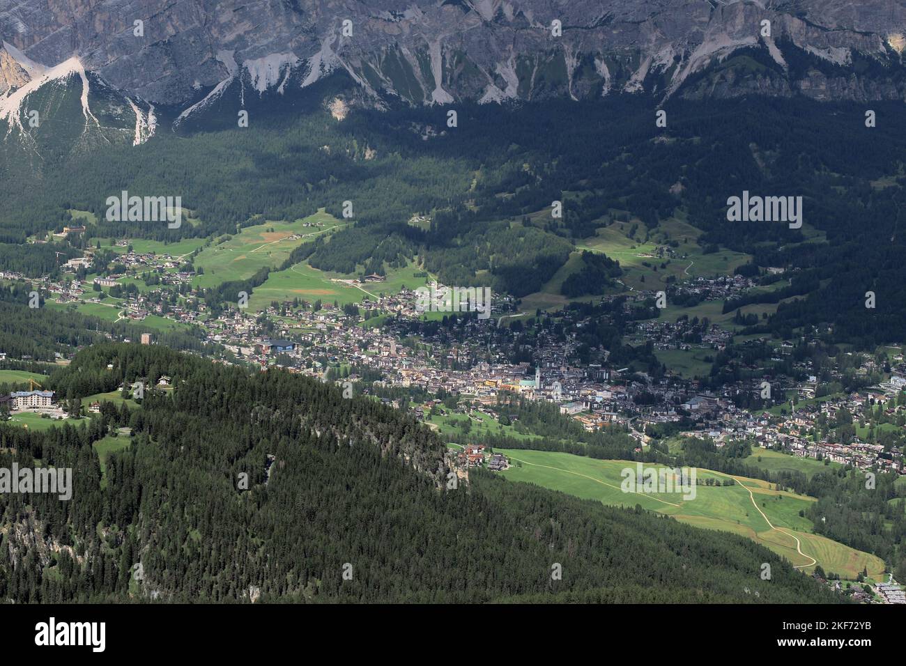 dolomites cortina d'ampezzo aerial view panorama landscape Stock Photo ...