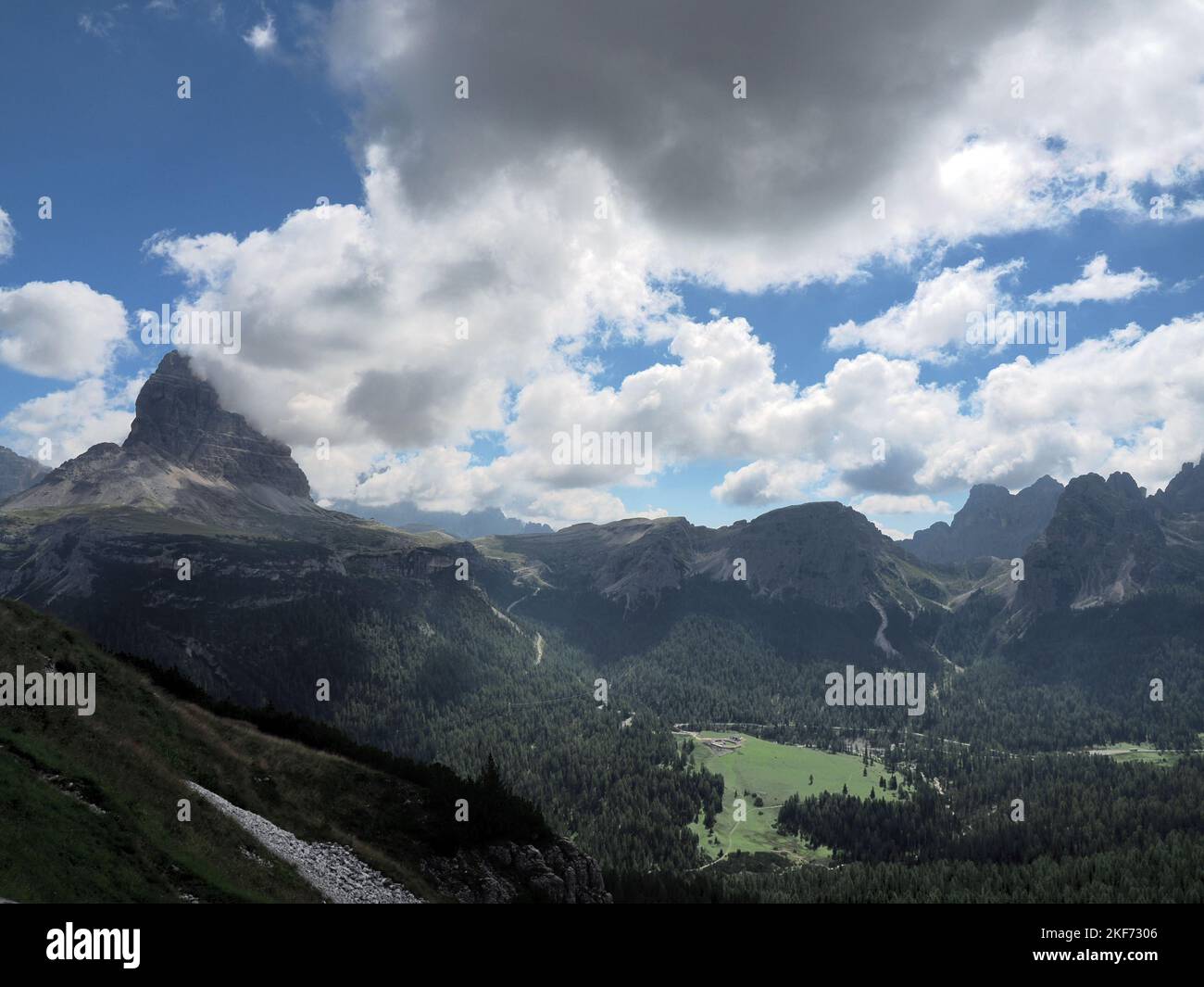 dolomites mountains badia valley view panorama landscape Stock Photo ...