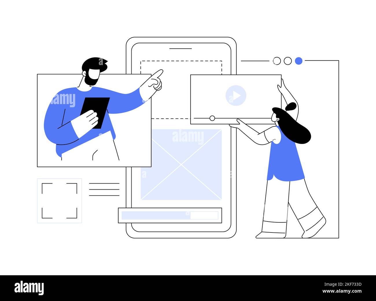 UI and UX design abstract concept vector illustration Stock Vector Image & Art - Alamy