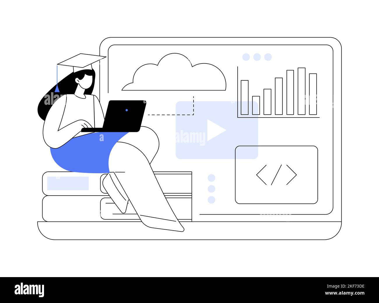 Online IT courses abstract concept vector illustration Stock Vector ...