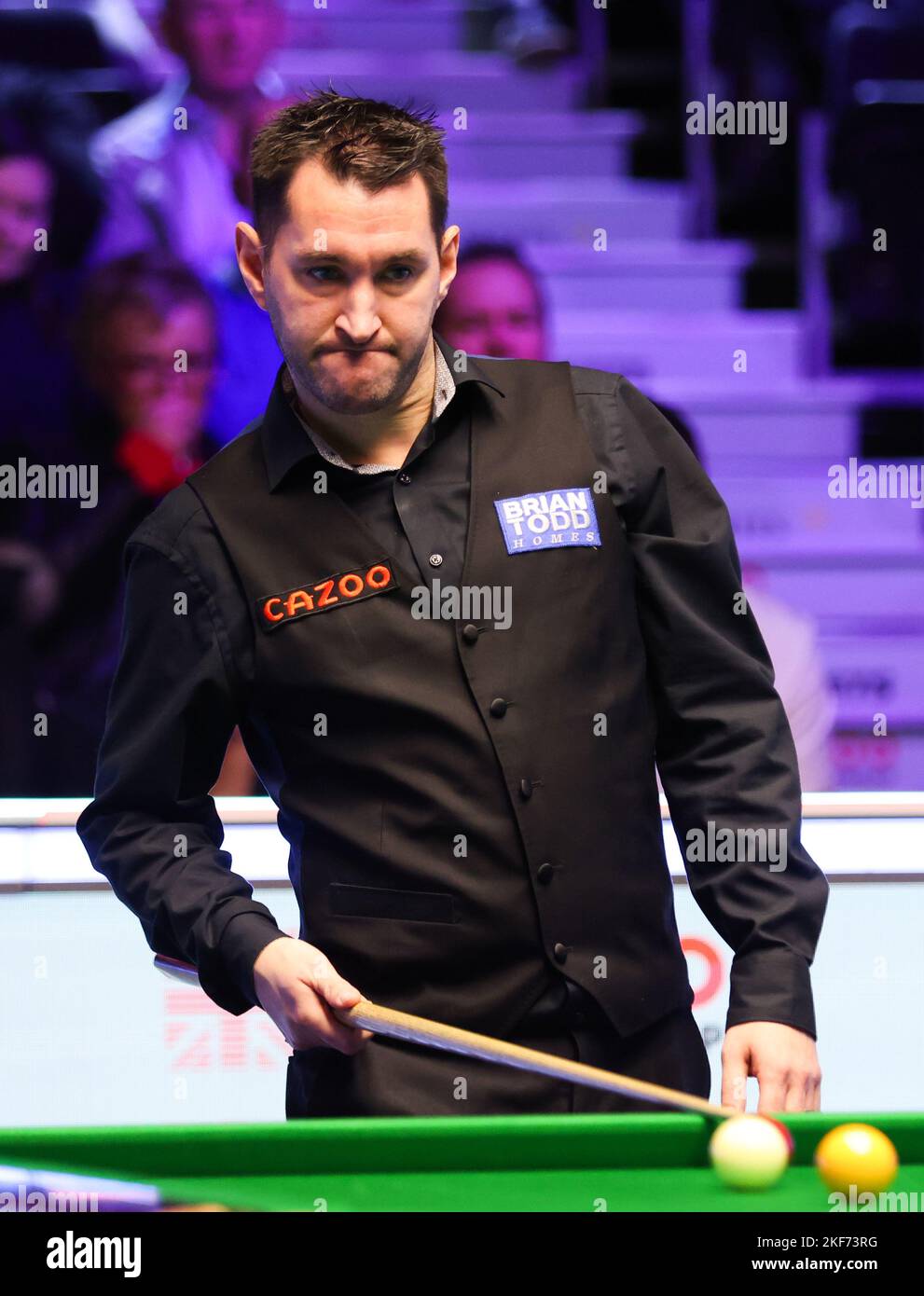 England’s Tom Ford during day five of the Cazoo UK Snooker Championship ...