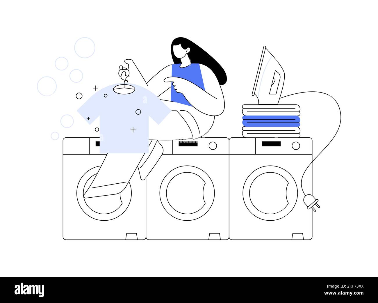 Laundry and dry cleaning abstract concept vector illustration Stock ...