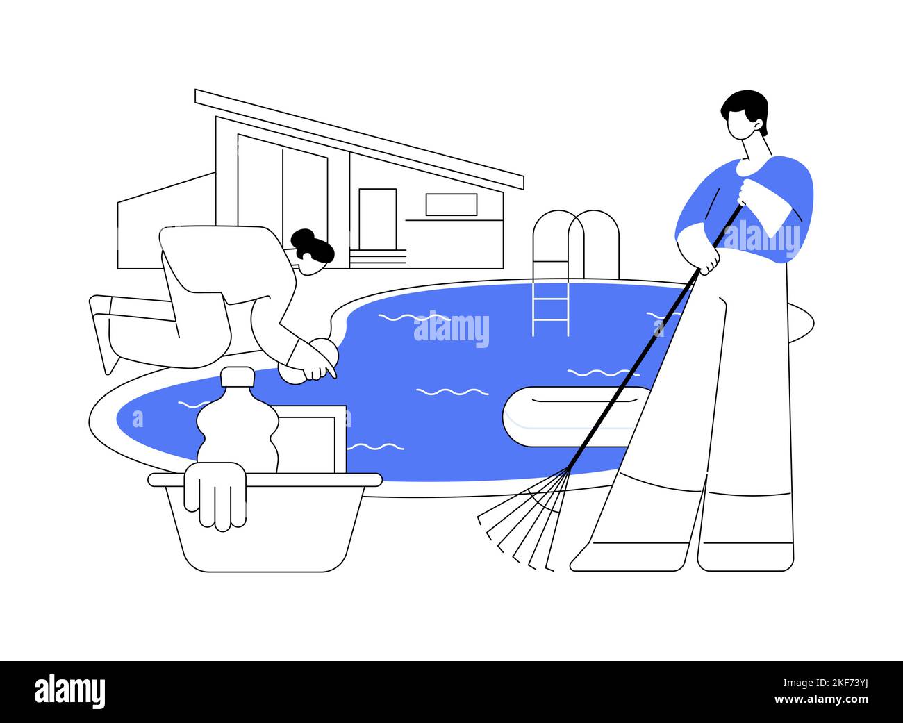 Pool and outdoor cleaning abstract concept vector illustration Stock ...