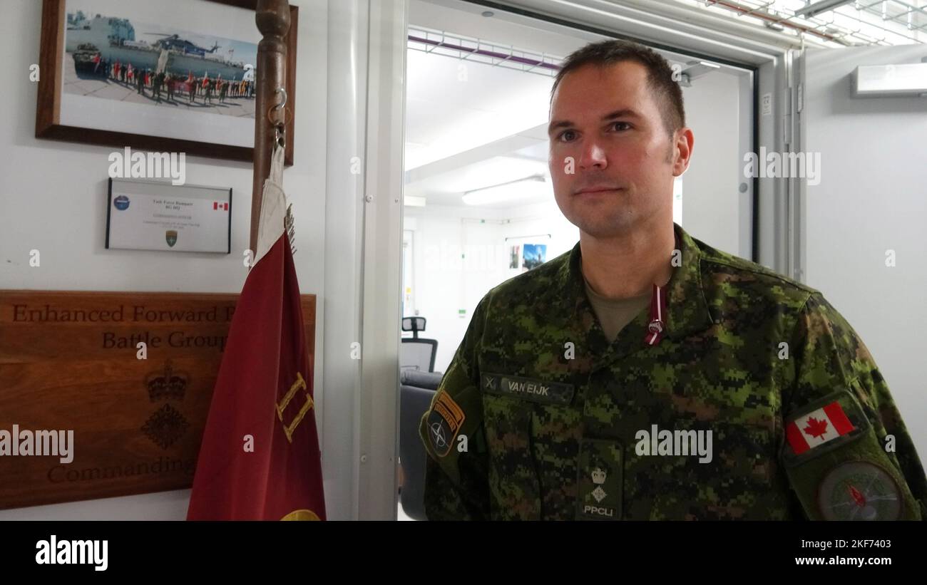 Canadian Lieut.-Col. Jesse van Eijk poses in his office at the Camp ...