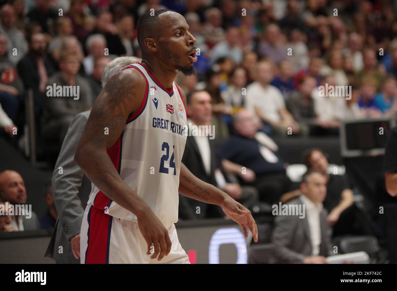 Newcastle upon Tyne, England, 11 November 2022. Carl Wheatle playing ...