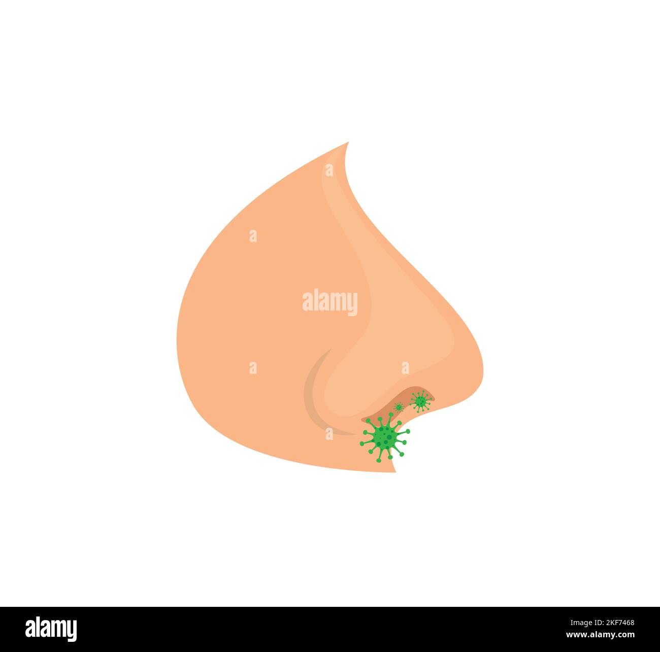 Vector Illustration Of Clipart Runny Nose Stop The Spread Of Infection Through The Nose