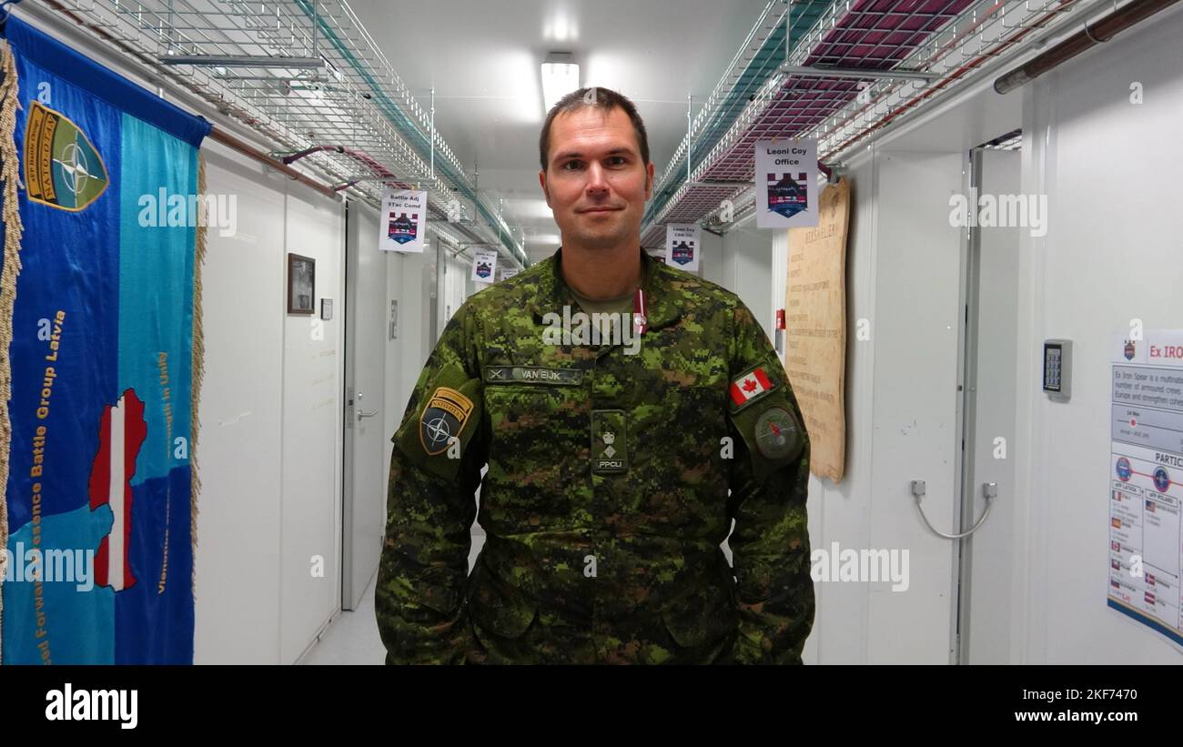 Canadian Lieut.-Col. Jesse van Eijk poses at the Camp Adazi military ...