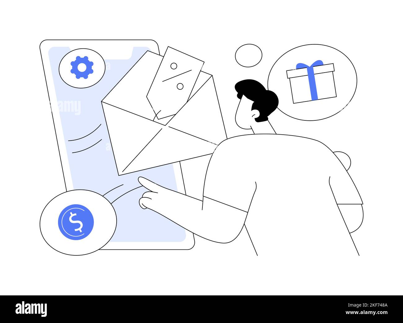 Email marketing abstract concept vector illustration Stock Vector Image ...