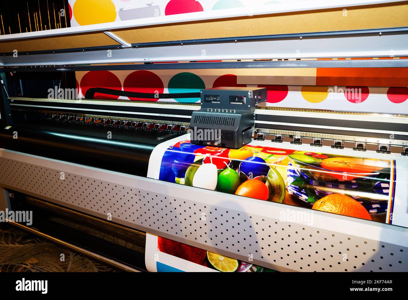Wide format colorful inkjet printer, close up Stock Photo - Alamy