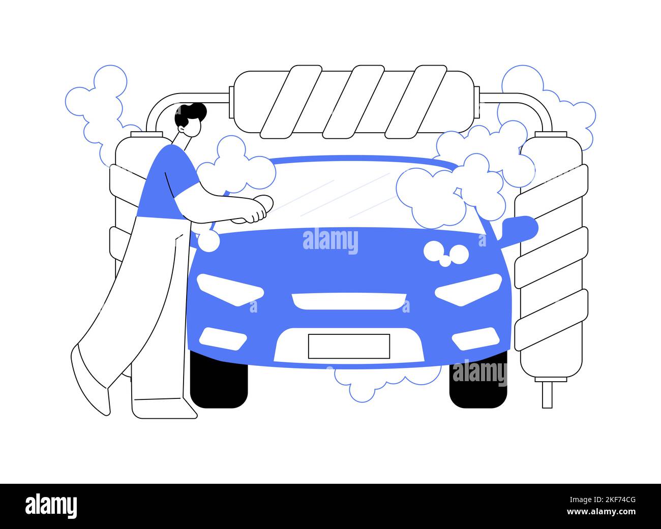 Car wash service abstract concept vector illustration Stock Vector ...