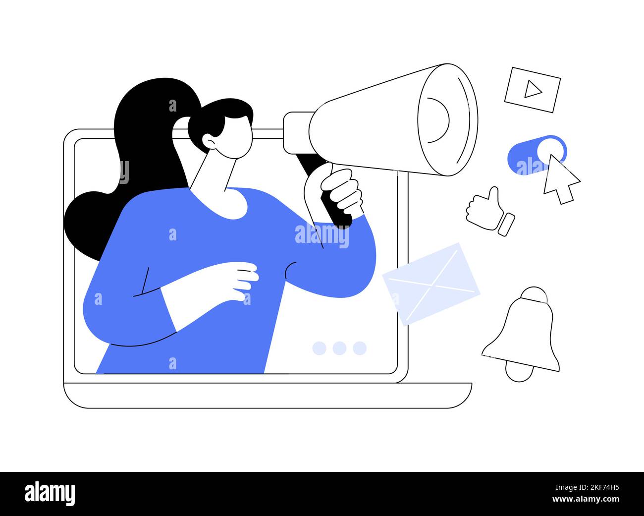 Follow us abstract concept vector illustration Stock Vector Image & Art ...