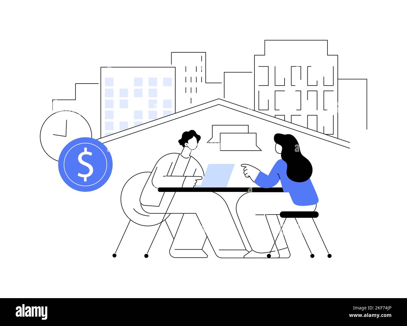 On-demand urban workspace abstract concept vector illustration Stock ...