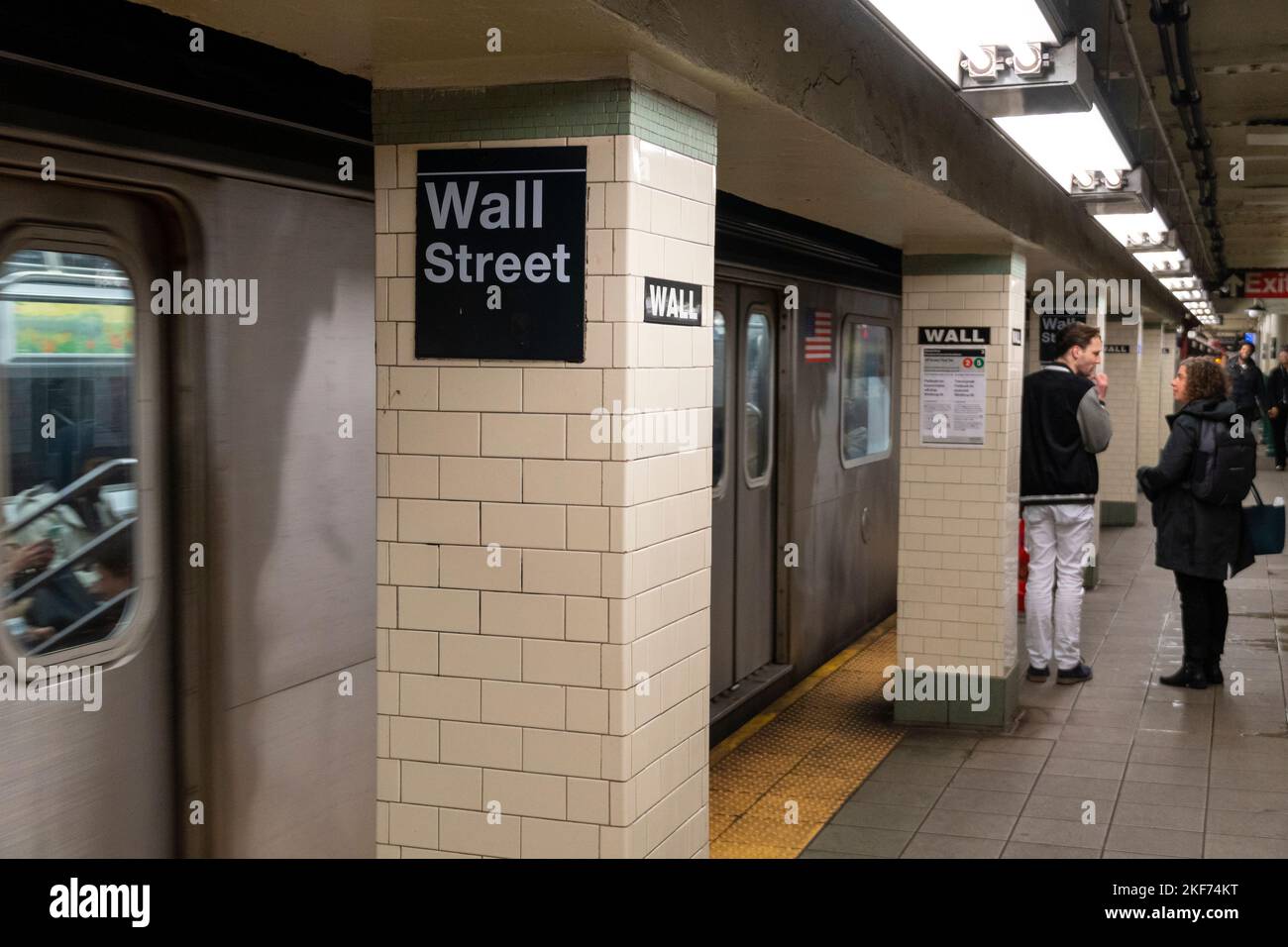 Wall Street Subway Underground Station, New York, USA Stock Photo - Alamy