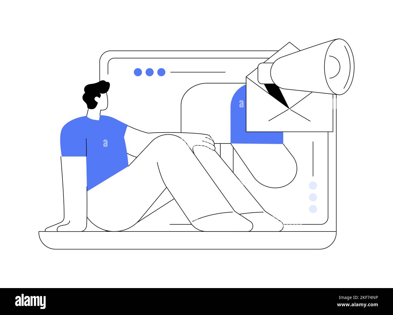 Newsletter abstract concept vector illustration Stock Vector Image ...