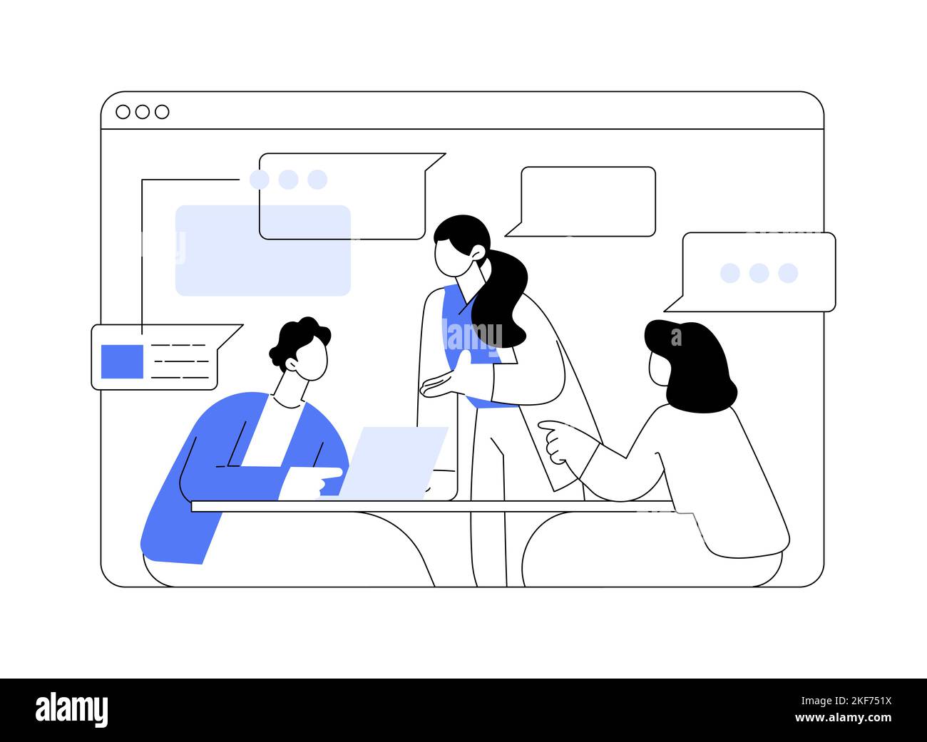Discussion abstract concept vector illustration Stock Vector Image ...