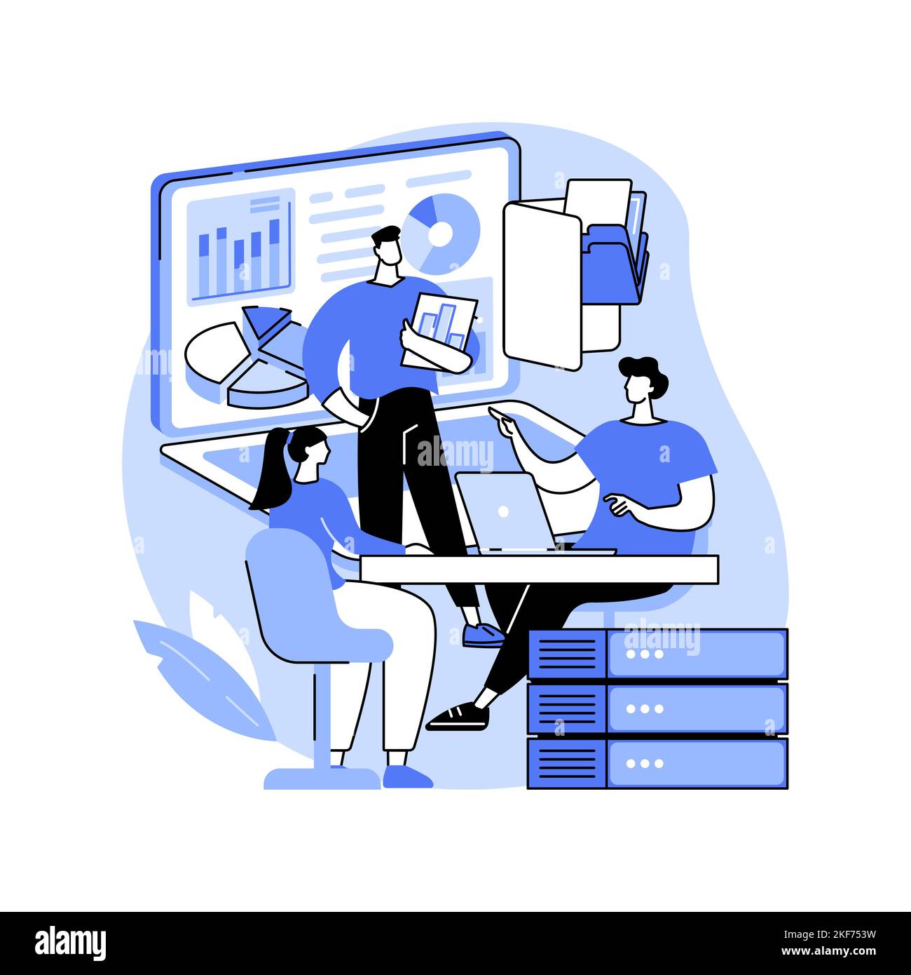 Database software isolated cartoon vector illustrations Stock Vector ...