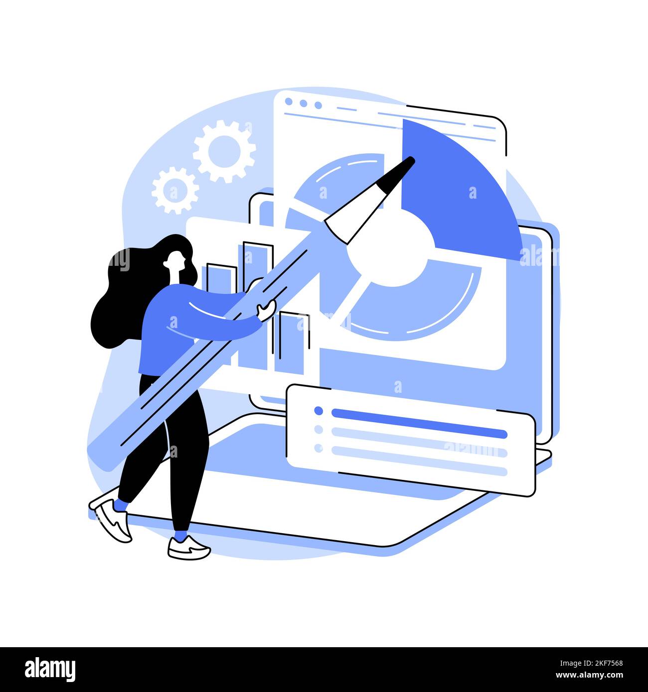 Data visualization software isolated cartoon vector illustrations Stock ...