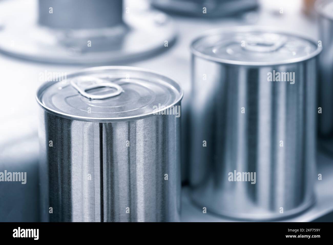 Industrial machine used in canning jar production. A close-up view ...