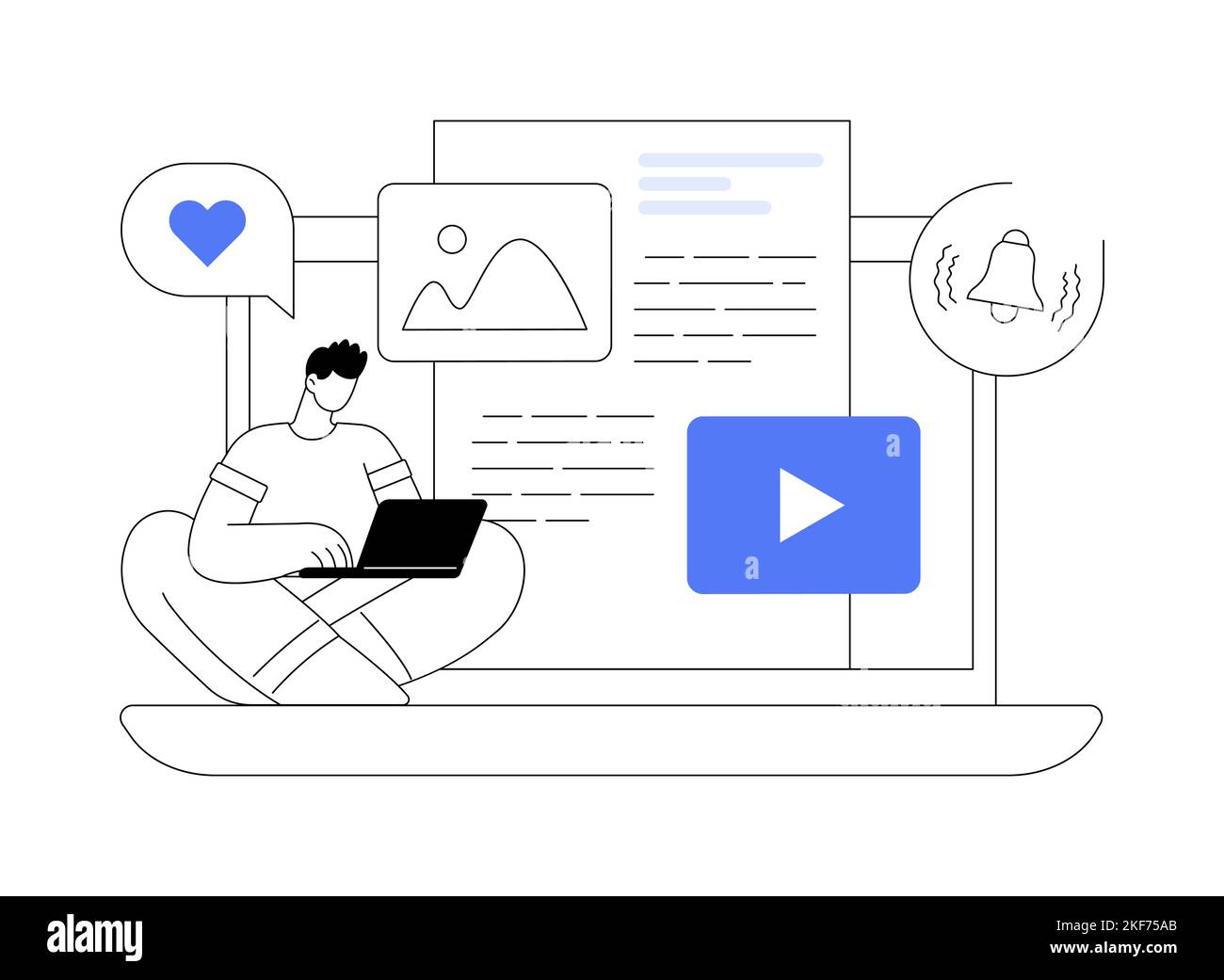 Blog articles abstract concept vector illustration Stock Vector Image ...