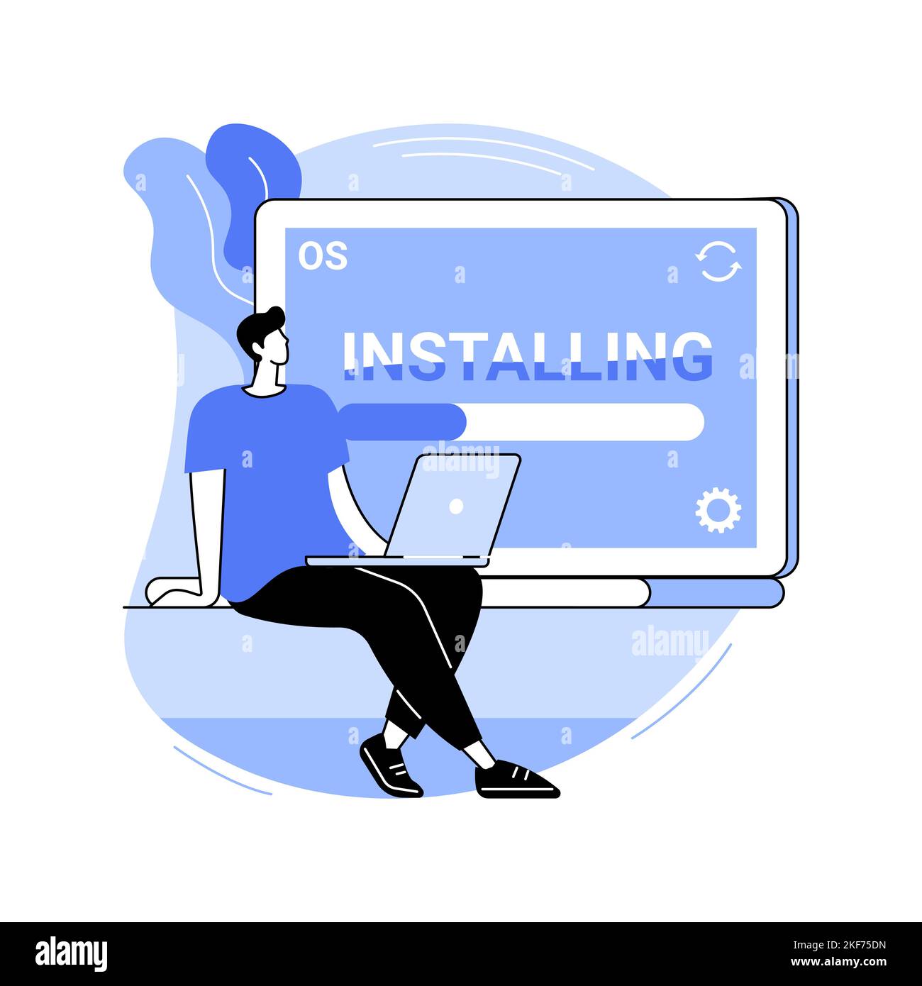 Operating system isolated cartoon vector illustrations Stock Vector ...