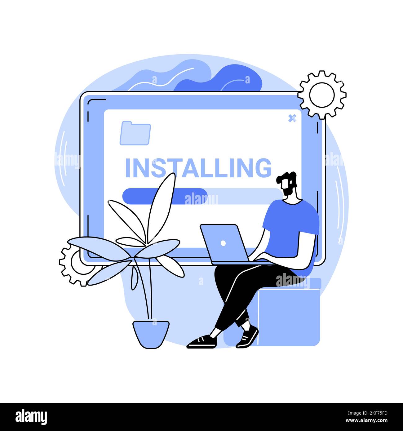 Software installation isolated cartoon vector illustrations Stock ...