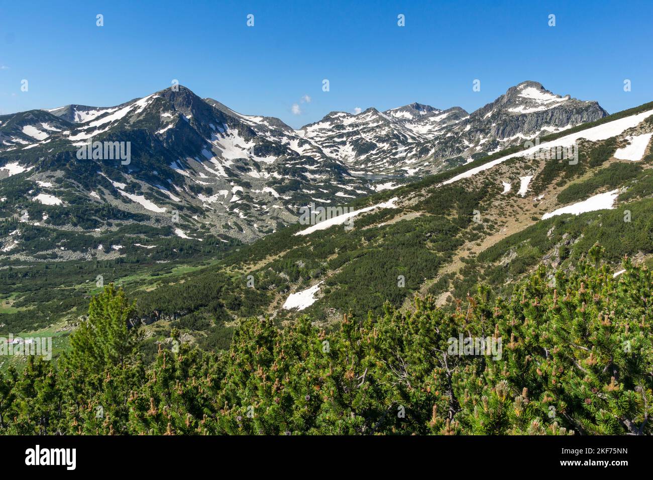 Amazing Summer view of Pirin Mountain near Popovo Lake, Bulgaria Stock ...