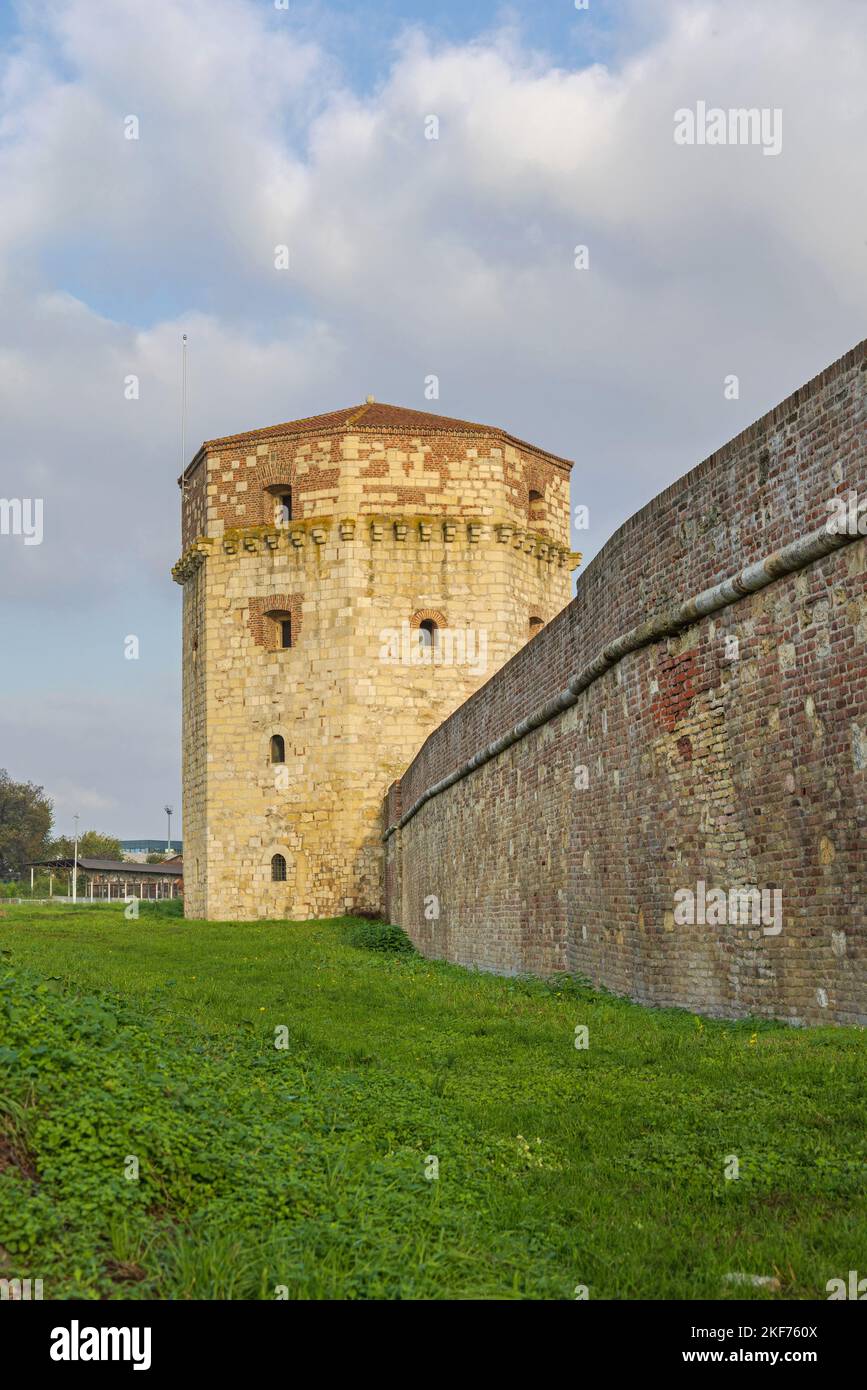 Historic Landmark Nebojsa Tower Building and Wall at Dorcol Belgrade ...