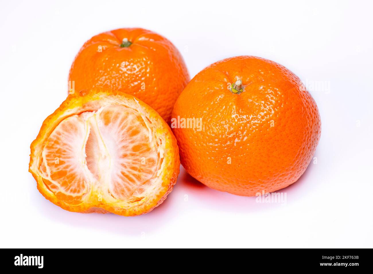 ripe orange tangerines closeup isolate Stock Photo - Alamy