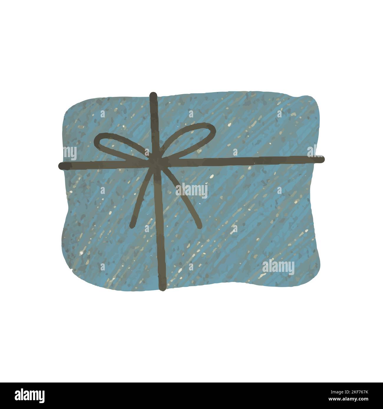 Vector Blue holiday box with gifts. Craft gift. Illustration for the ...