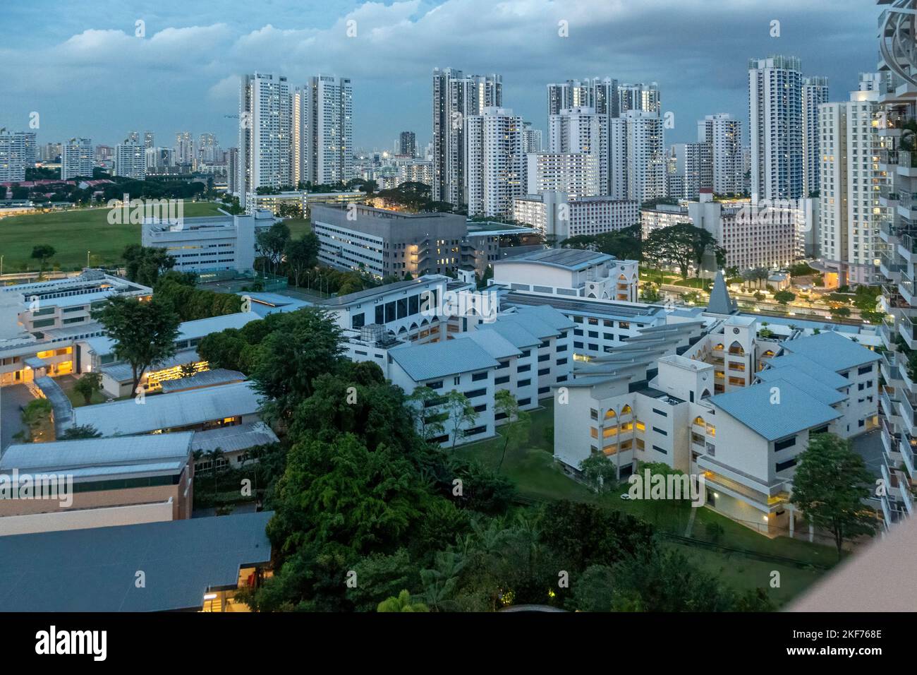 Aerial view of 7 Thomson lane Singapore skyline Stock Photo - Alamy