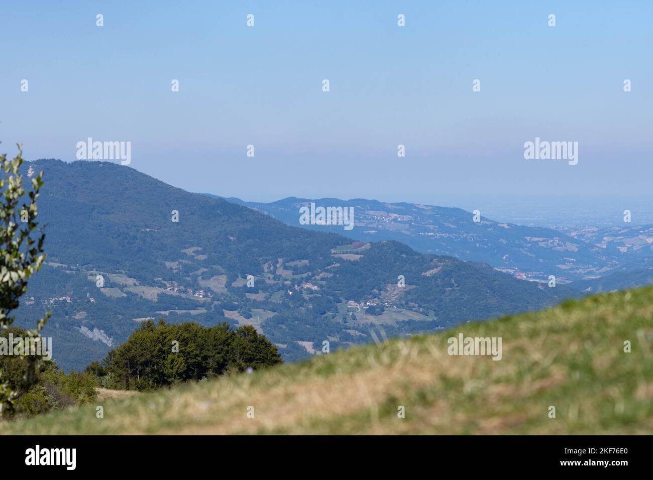 Mountain road landscape Toscano Emiliano Park in Parma province, Italy ...