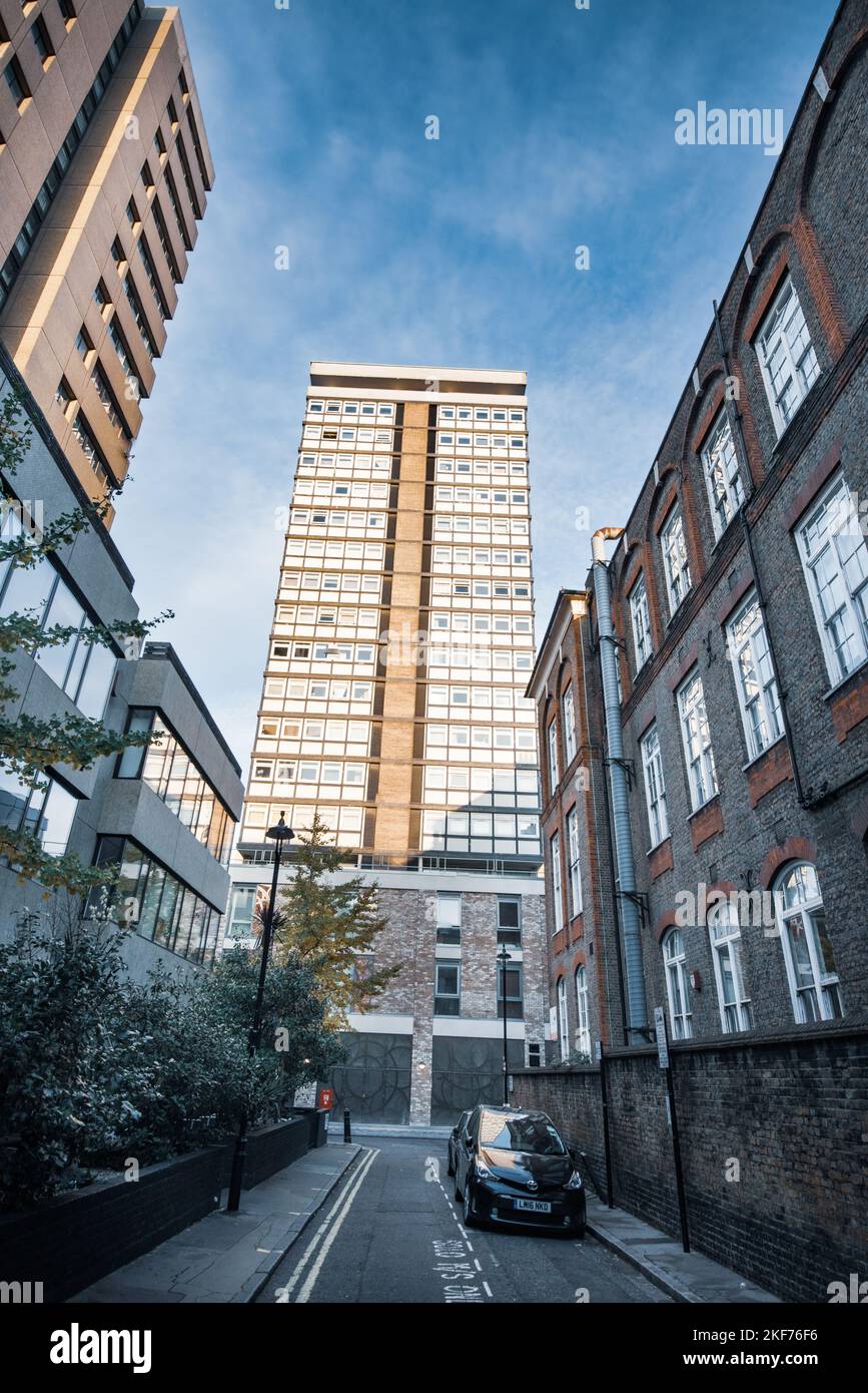 view of tower block in Soho Stock Photo - Alamy