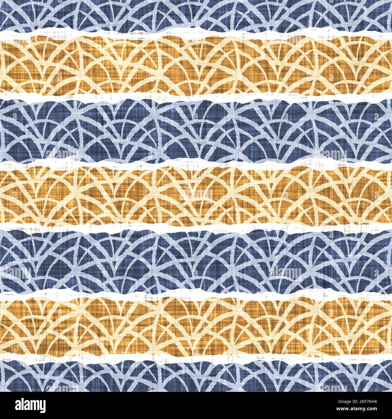 Seamless French country kitchen stripe fabric pattern print. Blue ...