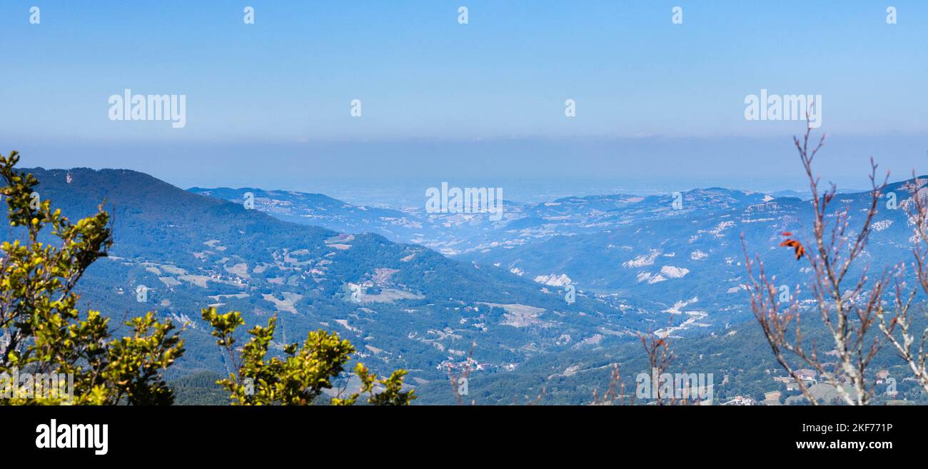 Mountain road landscape Toscano Emiliano Park in Parma province, Italy ...