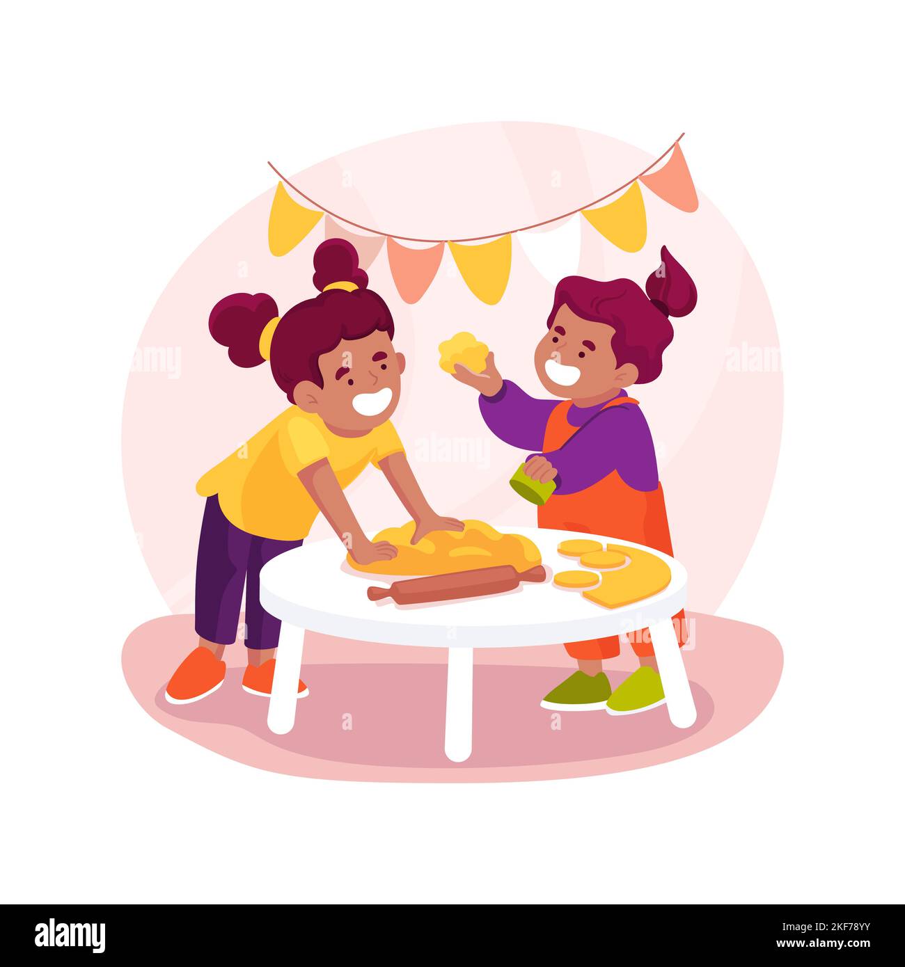 Cooking healthy meal isolated cartoon vector illustration Stock Vector ...