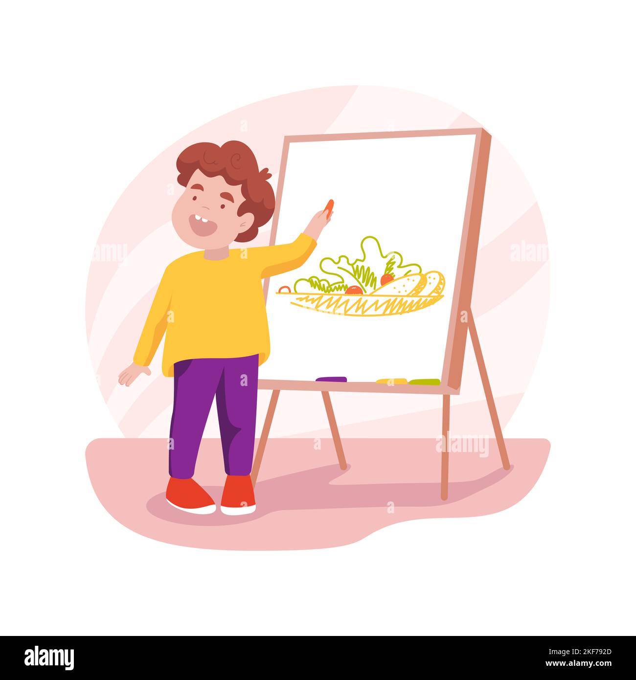 Drawing healthy plate isolated cartoon vector illustration Stock Vector Image & Art - Alamy