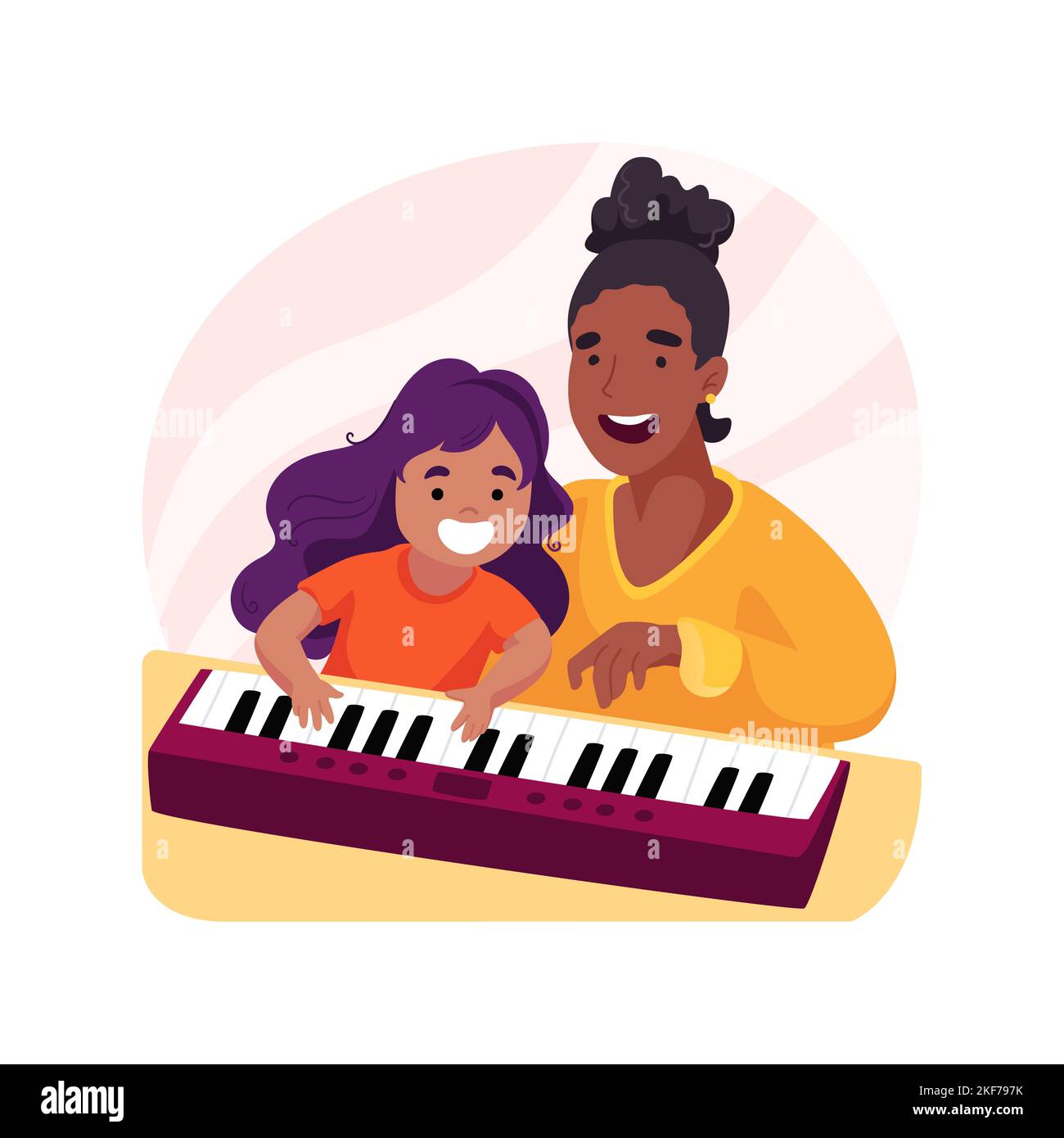 Piano class isolated cartoon vector illustration Stock Vector Image ...