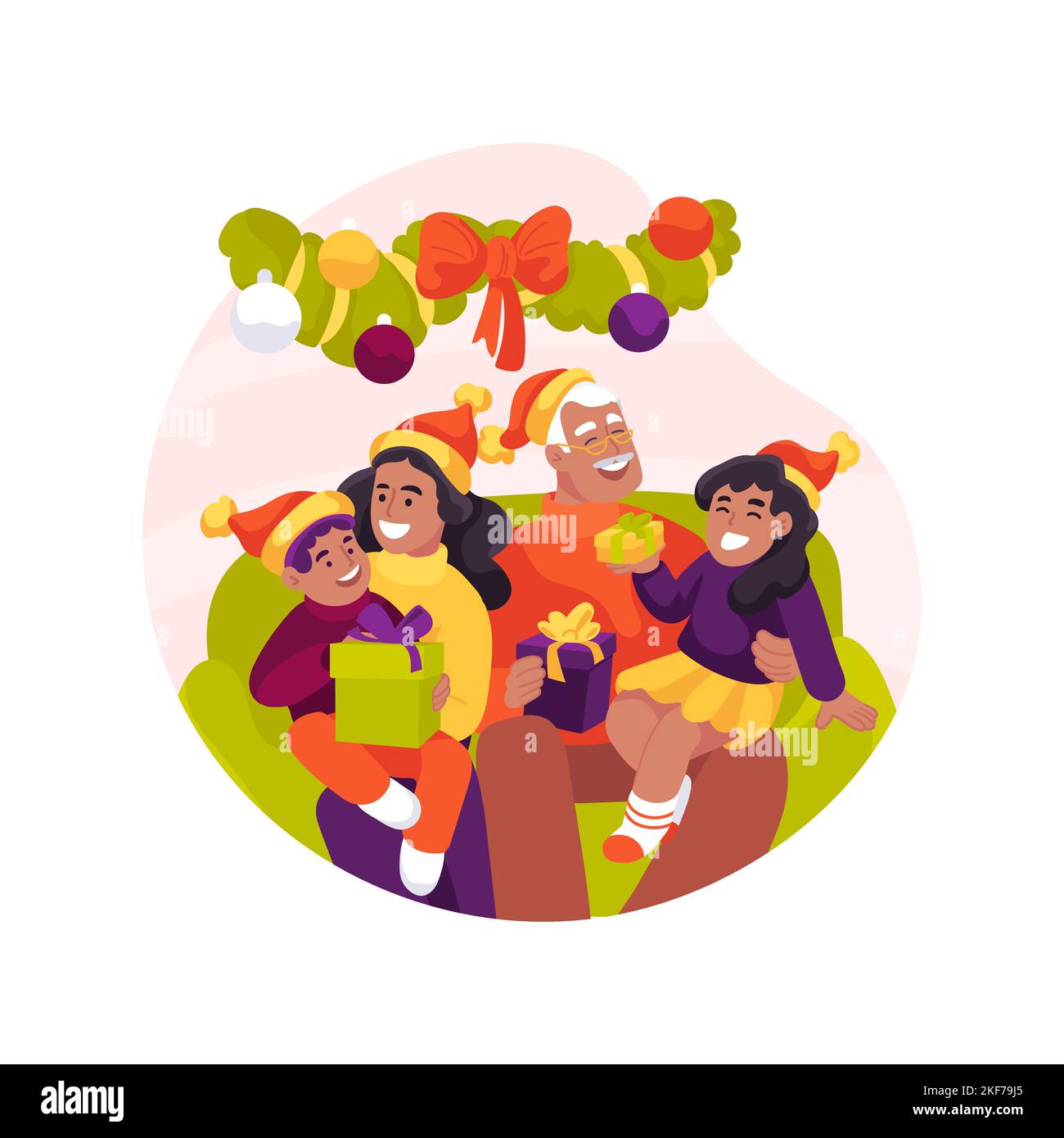 Giving presents isolated cartoon vector illustration Stock Vector Image & Art - Alamy