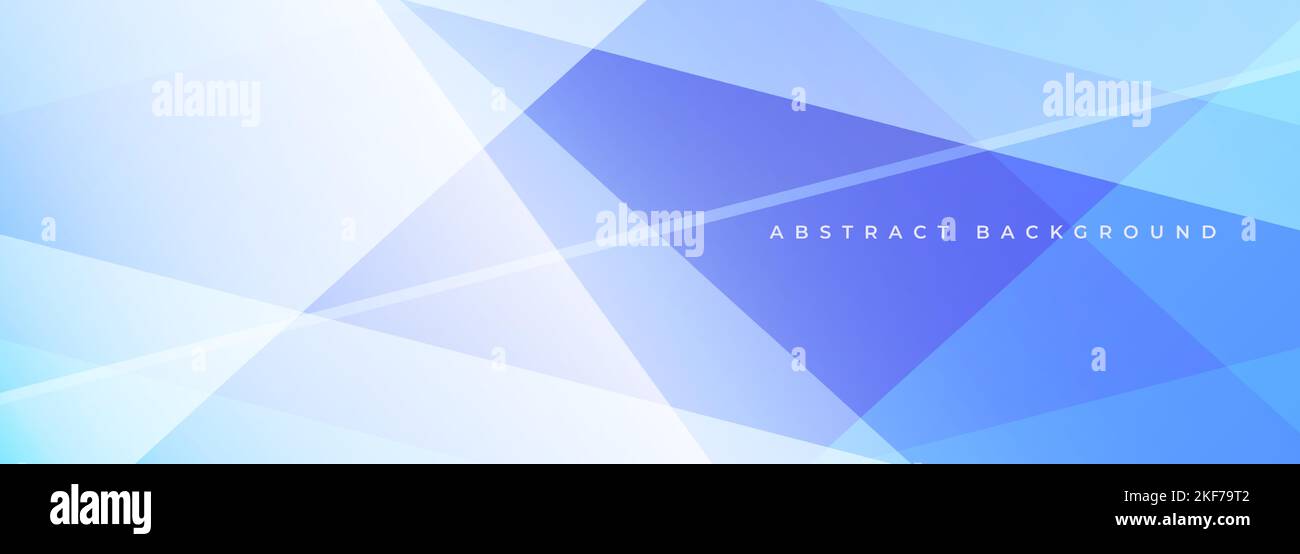 Light blue modern abstract banner with geometric shapes. Soft blue wide ...