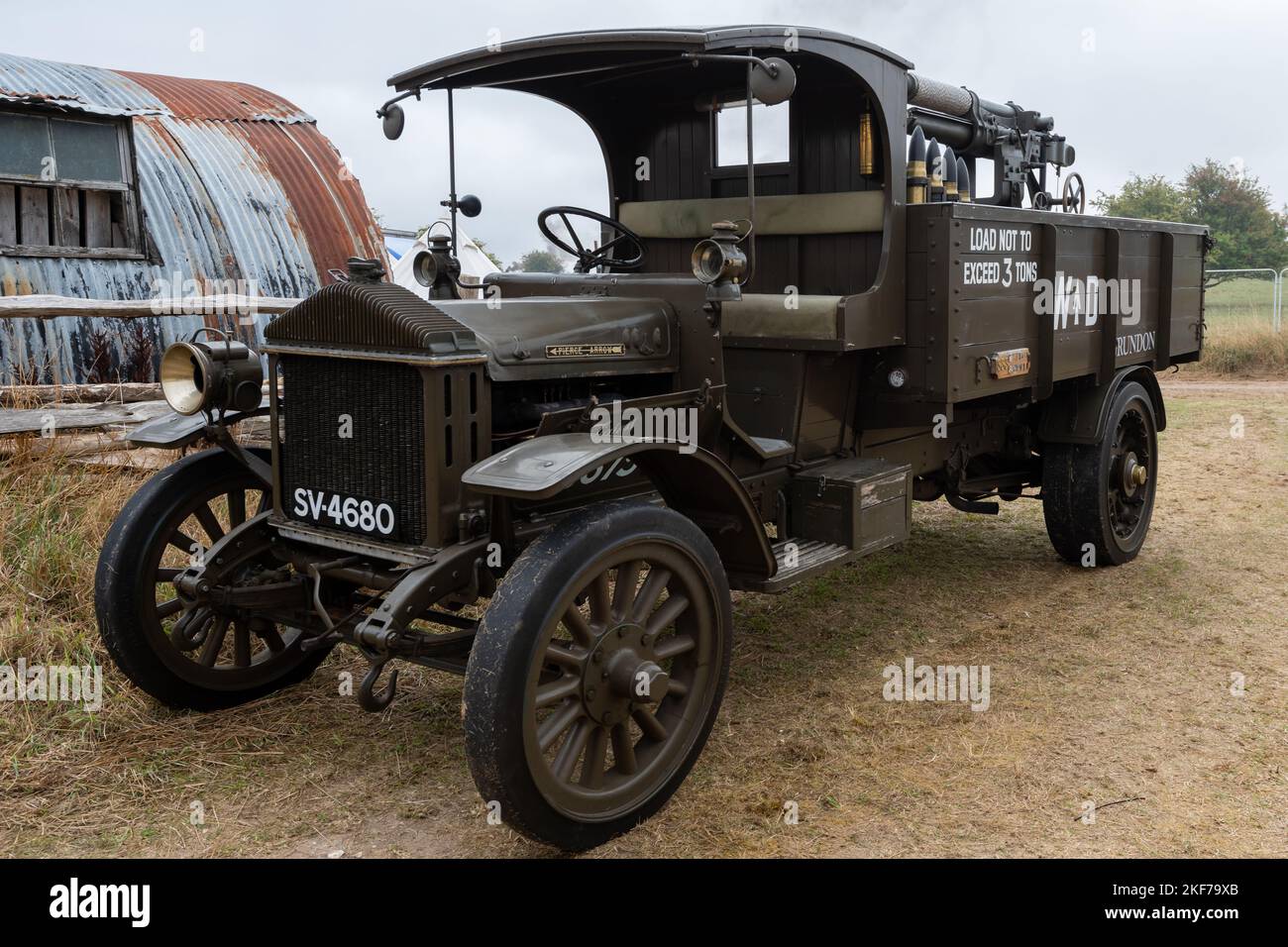 Tarrant Hinton.Dorset.United Kingdom.August 25th 2022.A 1915 Pierce ...