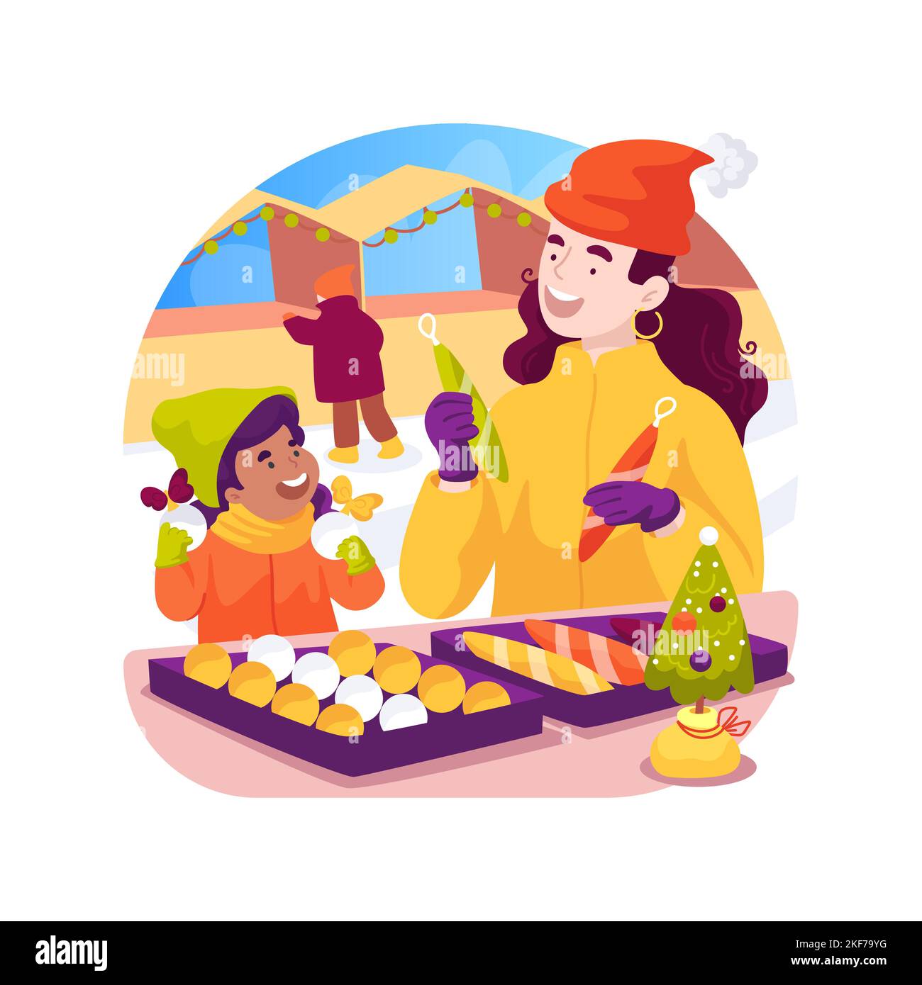 Choosing decorations isolated cartoon vector illustration Stock Vector ...