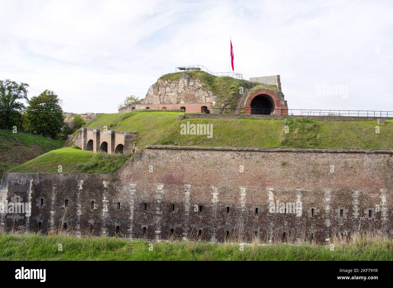 Fortress of Saint Pieter on a mountain in Maastricht in the Netherlands ...