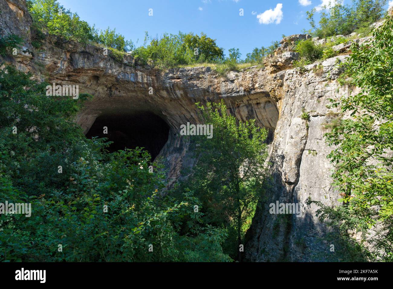 Prohodna cave known as God's eyes near Karlukovo village, Lovech region ...