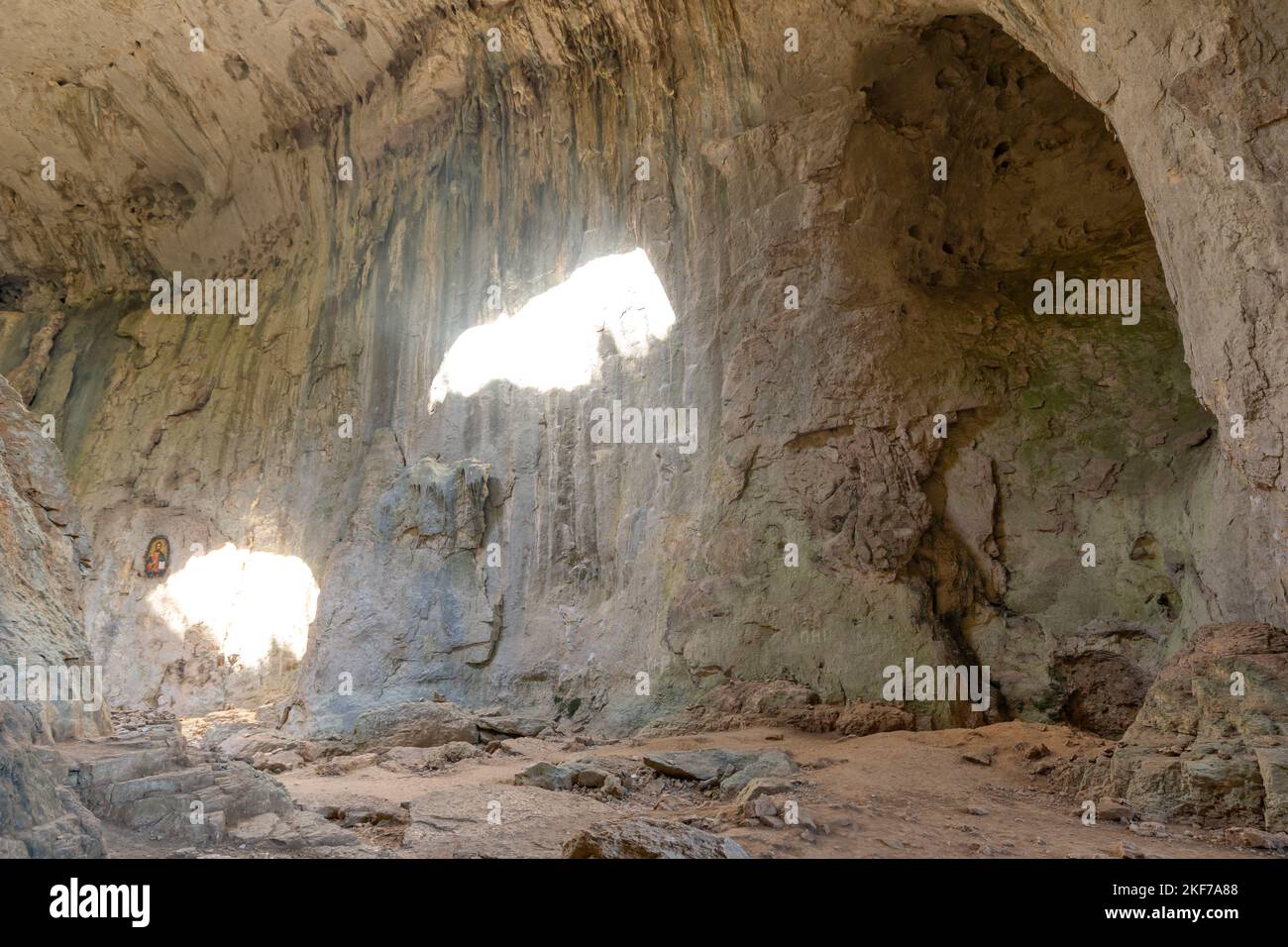Prohodna cave known as God's eyes near Karlukovo village, Lovech region ...